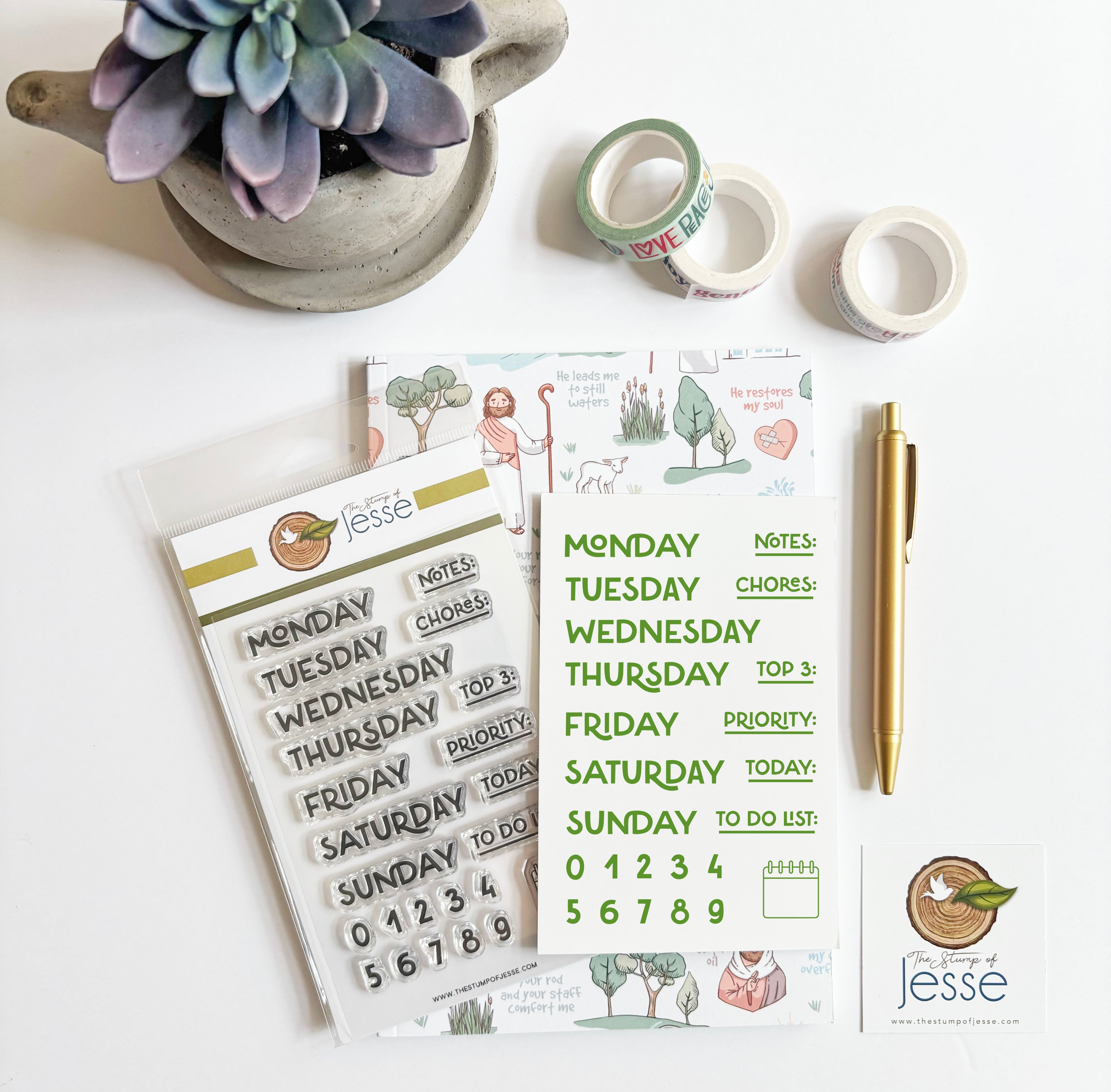 Days of the Week Clear Stamp Set – The Stump of Jesse
