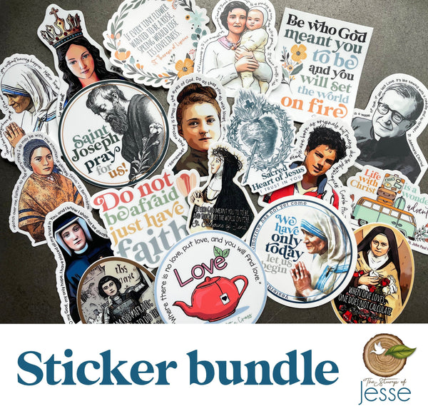 Catholic Waterproof Sticker Bundle – The Stump of Jesse