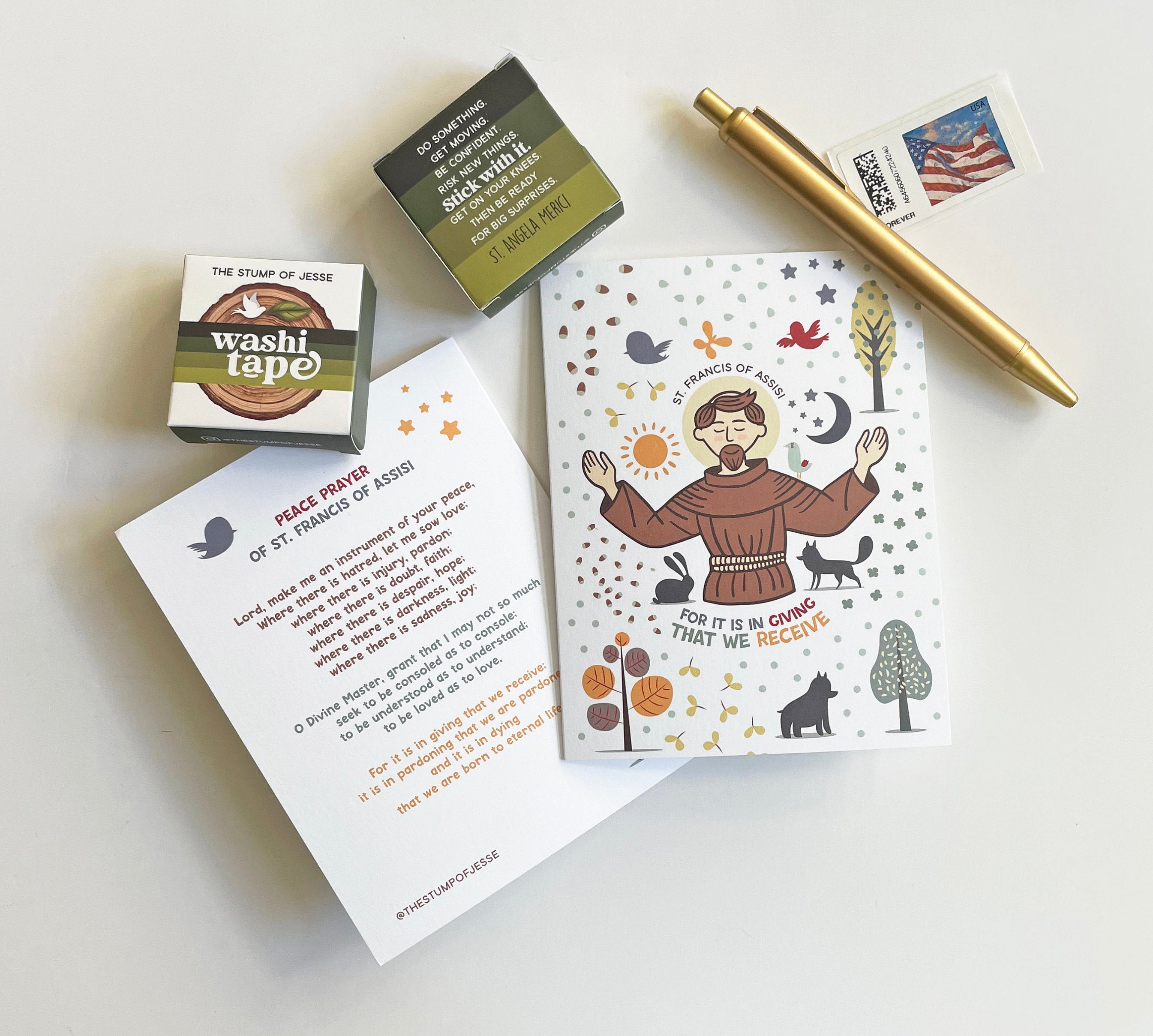 St. Francis of Assisi greeting card – The Stump of Jesse